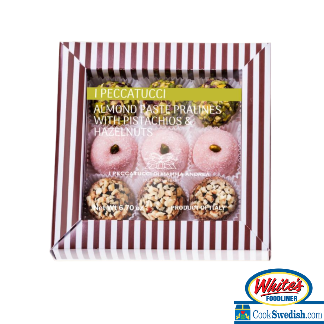 Mamma Andrea Almond Paste Pralines with Pistachios & Hazelnuts – 6.7 o ...