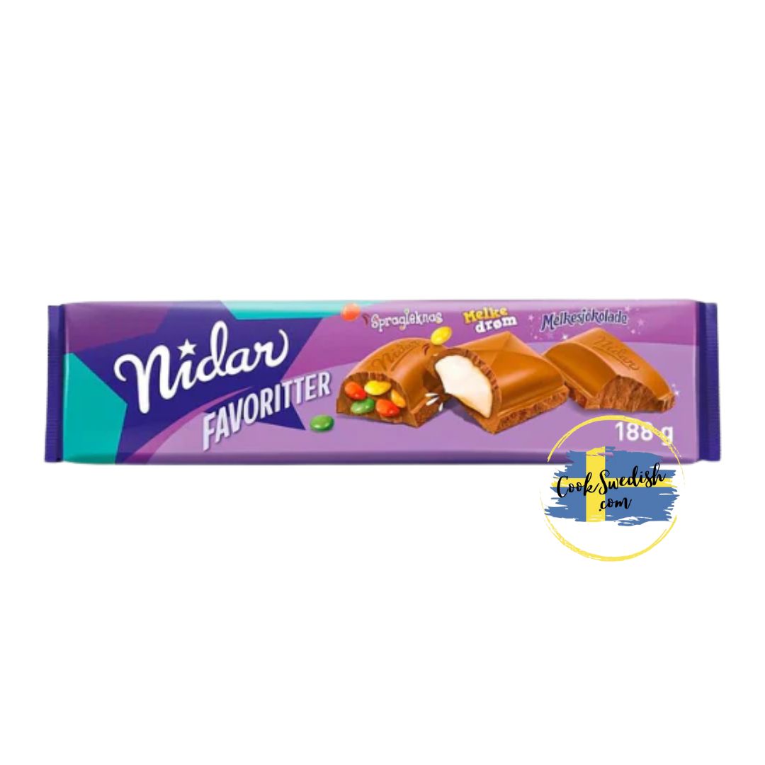 Nidar Extra Large Favorite Stratos Candy Bar, 7oz – Cook Swedish