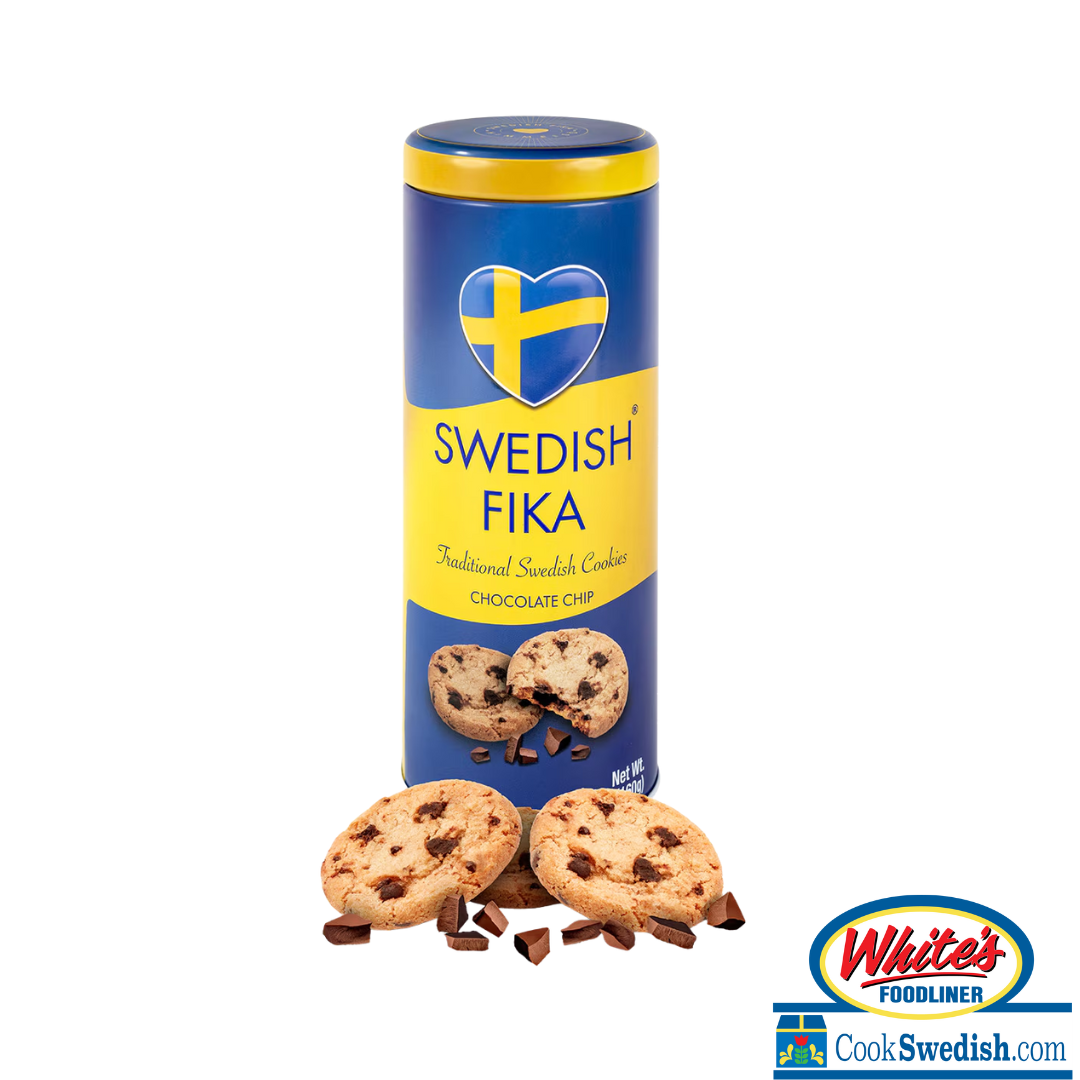 Swedish Fika Traditional Swedish Chocolate Chip Cookies Tin - 5.64oz ...